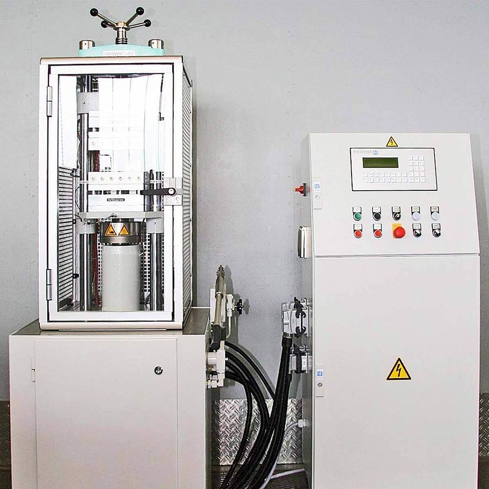 2-Column lab presses electrohydraulic - P/O/WEBER Laborpresstechnik
