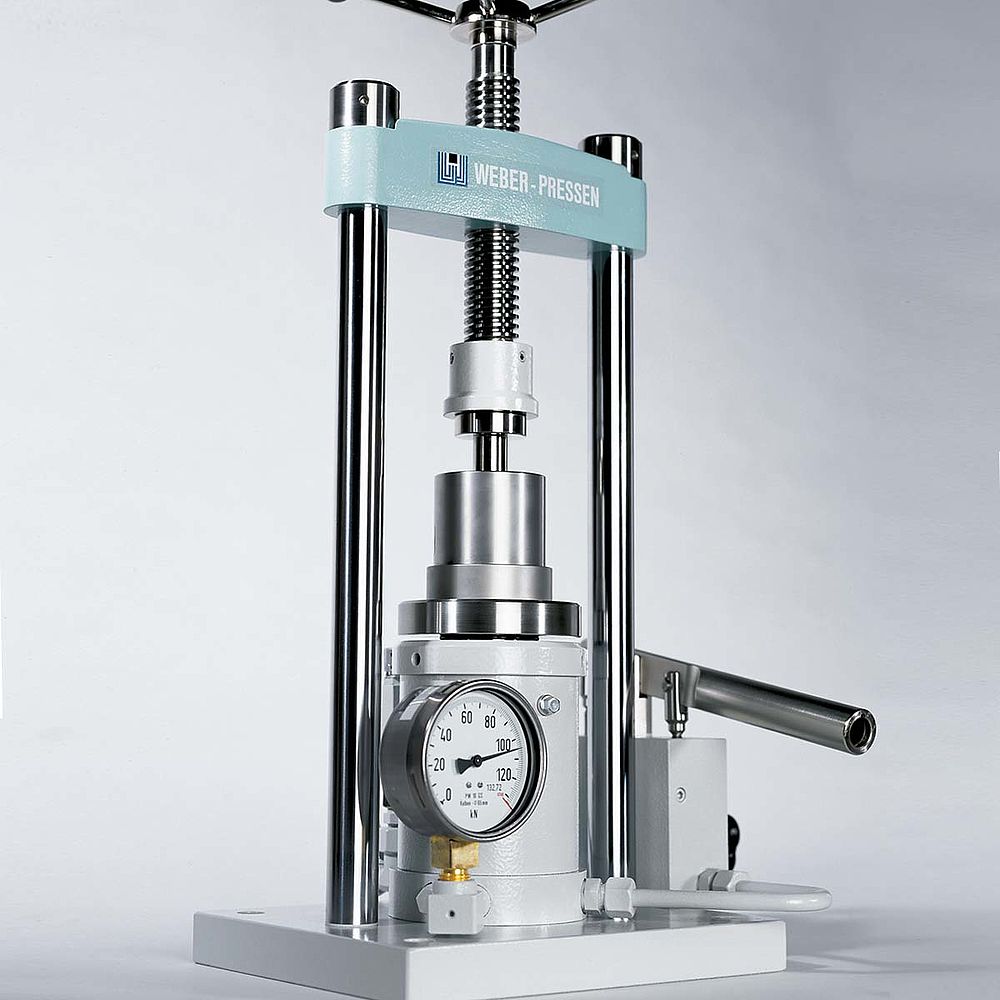 2-Column lab presses manual - P/O/WEBER Laborpresstechnik