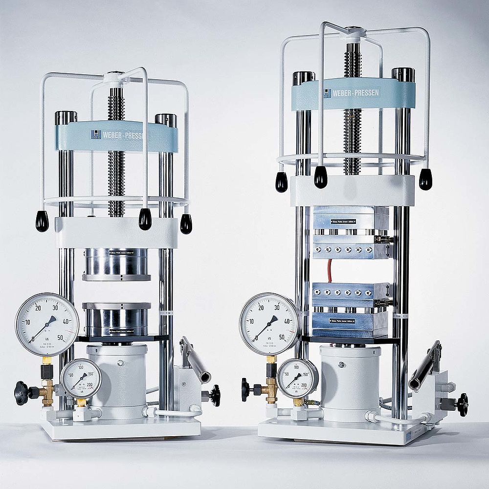 2-Column lab presses manual - P/O/WEBER Laborpresstechnik