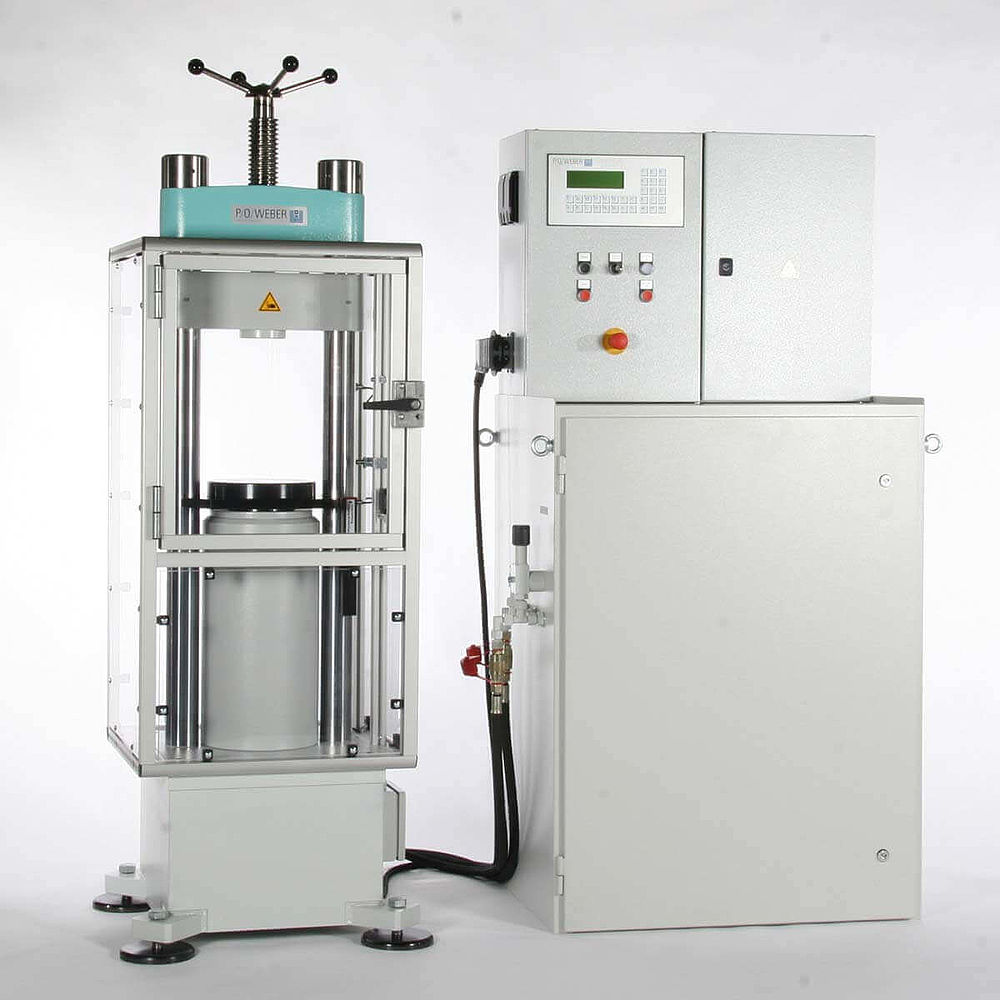 2-Column lab presses electrohydraulic - P/O/WEBER Laborpresstechnik