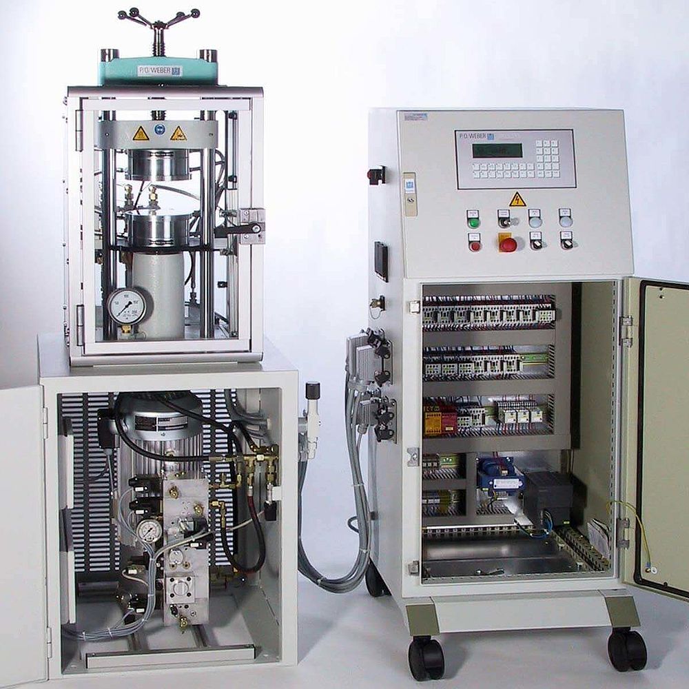 2-Column lab presses electrohydraulic - P/O/WEBER Laborpresstechnik